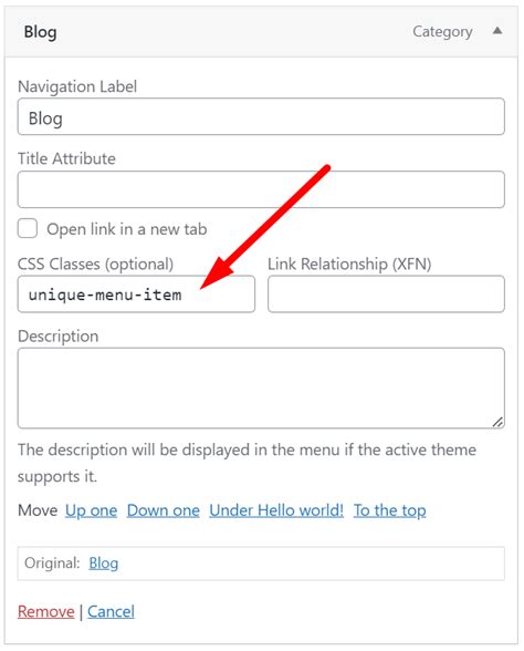 how can i create a unique menu item or apply a background color to a specific menu item using