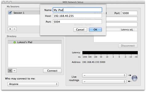 WIFI MIDI For MaxOSX Jam Origin