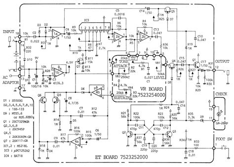 Boss Cs 3 Compression Sustainer Guitar Pedal Schematic Diagram