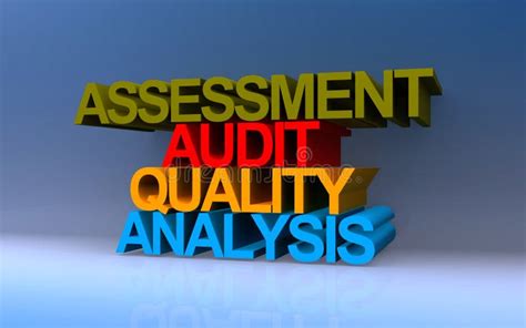 Assessment Audit Quality Analysis On Blue Stock Illustration Illustration Of Blue Datum