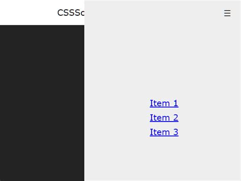 Css Only Responsive Drawer Navigation Sz Navbar Css Script