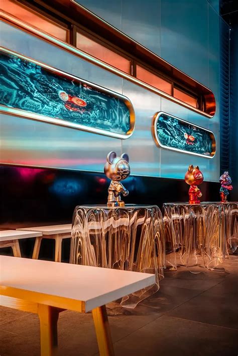国潮 二次元 广州1000㎡跨界牛蛙火锅餐厅 nightclub design restaurant interior design