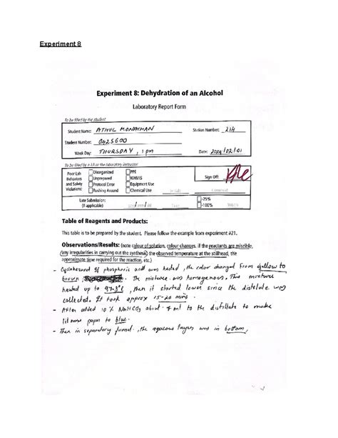 Orgo Chem 2 Experiment 8 Experiment Discussion In This Experiment I Am Synthesizing Alkene