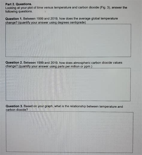 Solved Part Plotting Temperature And Carbon Dioxide Data Chegg Com
