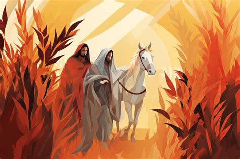 Premium Photo Illustration Of Palm Sunday Generative Ai