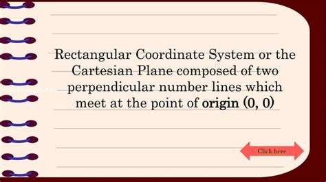 Rectangular Coordinate System Ppt Pptx Physics Science