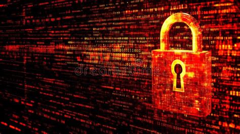 Digital Security Lock Encrypted Data System Stock Illustration Illustration Of Security