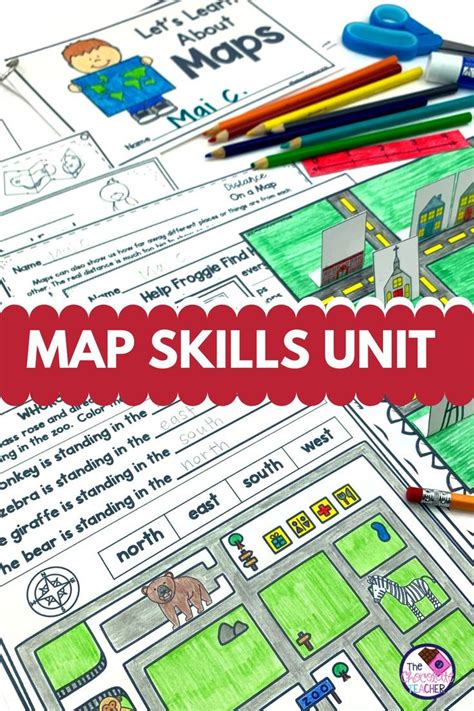 The Map Skills Unit With Pencils And Crayons