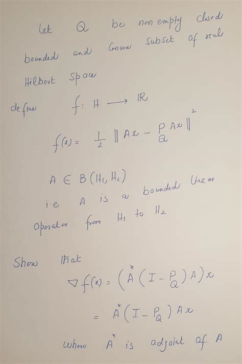 solved let q be non empty clased bounded and conver subset