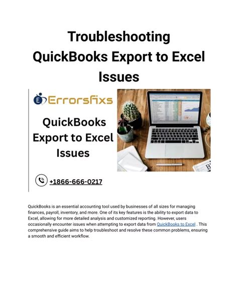 PPT Troubleshooting QuickBooks Export To Excel Issues PowerPoint Presentation ID
