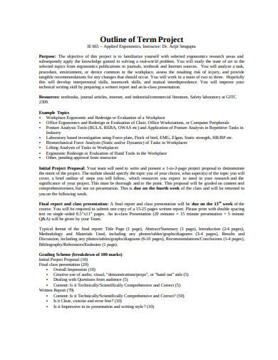 17 Project Outline Examples To Download