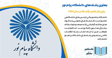 بهترین رشته های دانشگاه پیام نور کنکور مشاور