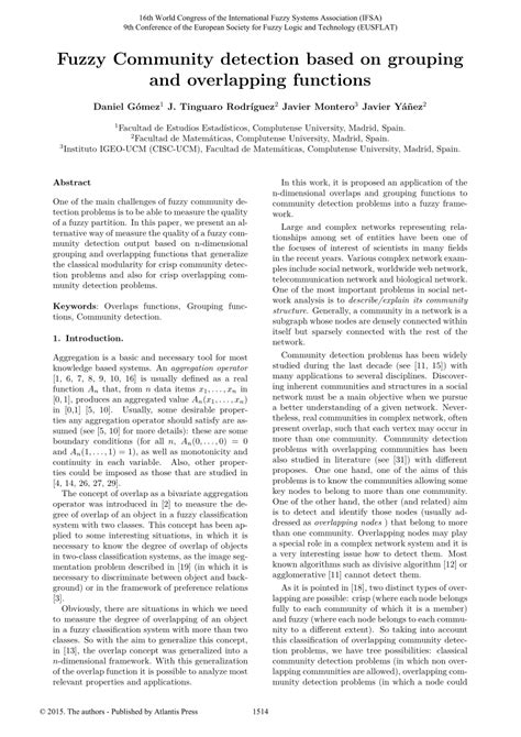 Pdf Fuzzy Community Detection Based On Grouping And Overlapping Functions
