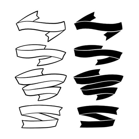 Black Ribbons Royalty Free Vector Image Vectorstock