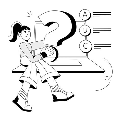 Premium Vector Survey Queries Hand Drawn Illustration