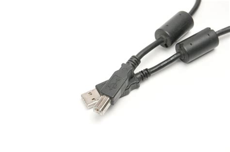 Premium Photo Usb A And Usb B Printer Plug Cable On White Background