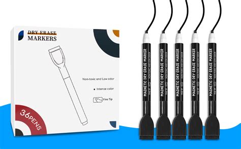 Amazon Com Maxtek Dry Erase Markers Count Black Magnetic Dry Erase Markers Fine Tip With