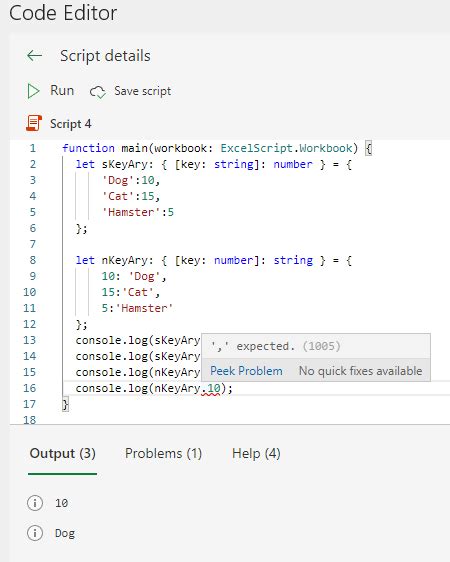 Associative Arraymicrosoft Excel Office Scripts Kaizenpersonal