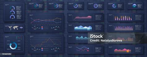 인포 그래픽 요소 집합입니다 통계 그래프와 금융 현대 인포 그래픽 벡터 템플릿입니다 다이어그램 템플릿과 차트 그래프 그래픽 정보