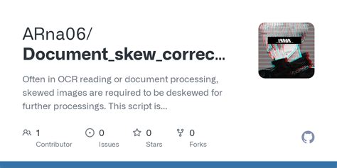 Github Arna06documentskewcorrection Often In Ocr Reading Or Document Processing Skewed