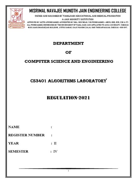 Lab Record Cs3401 Algorithms Pdf Vertex Graph Theory Algorithms