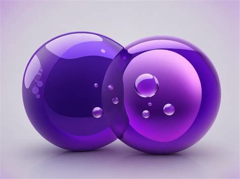Premium Ai Image Purple Bubble Duo 3d Rendering Of Two Bubble Icons