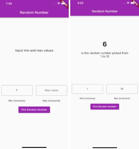 A Random Number Generator Built With Flutter