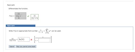 Solved Representation Of Functions As Power Series Part Of Chegg