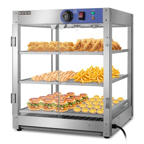 Rovsun 3 Tier 20 Pizza Food Warmer Display Case Countertop