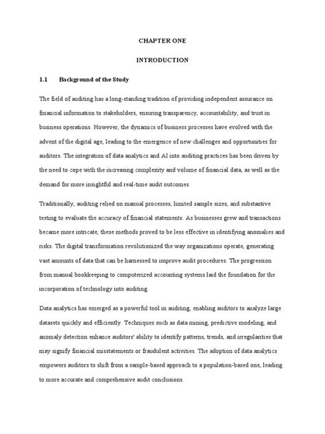 Auditing In The Digital Age Data Analytics And Artificial Intelligence Pdf Audit