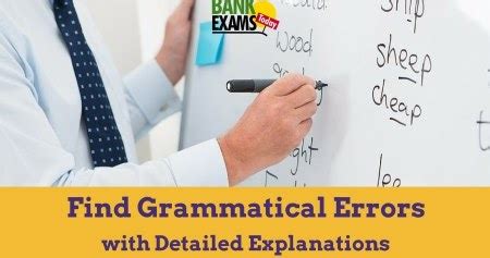 Find Grammatical Errors With Explanations BankExamsToday