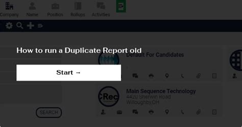 How To Run A Duplicate Report Old
