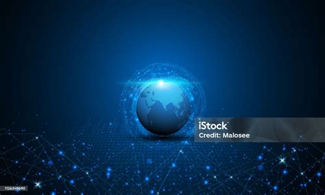 추상 세계 지도 디지털 텍스처 패턴 기술 혁신 개념의 배경 세계지도에 대한 스톡 벡터 아트 및 기타 이미지 세계지도 초현대적 연결 Istock