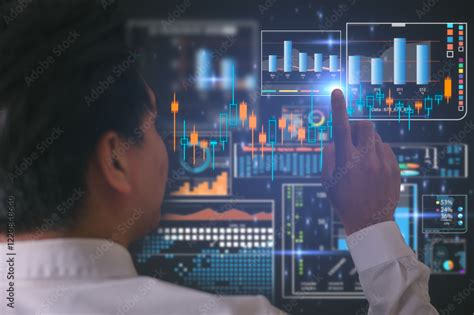The Back View Of Businessman Analyst Data Charts Devops Concept Software Development It The Back View Of Businessman Analyst Data Charts Devops Concept Software Development It