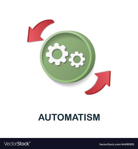 Automatism Icon 3d From Human Productivity Vector Image