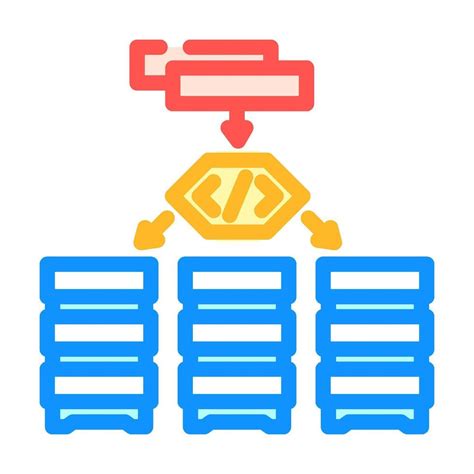 Software Defined Network Data Center Color Icon Illustration 54192001