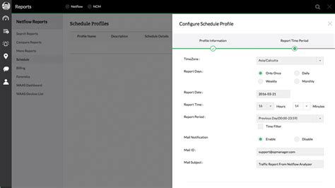 Scheduling Reports Using Netflow Analyzer