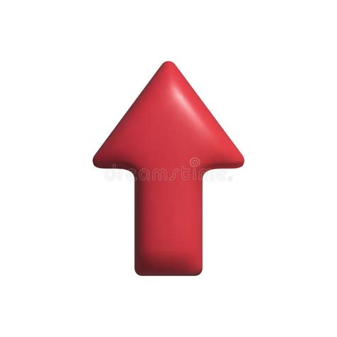 Red Arrow Icon Object Computer Interface 3d Arrow Pointer Stock Vector Illustration Of