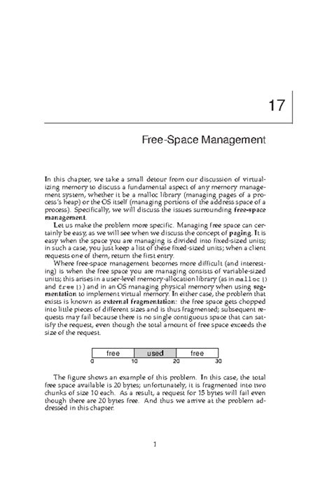 17 Free Space Management Specifically We Will Discuss The Issues Surrounding Free Space Studocu
