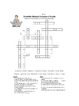 Scientific Method Crossword Puzzle By Classroom Guru TPT