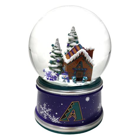 Arizona Diamondbacks 2024 Retro Gingerbread House Snow Globe Rattle Republic