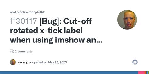 [bug] cut off rotated x tick label when using imshow and constrained layout · issue 30117