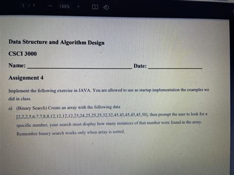 Solved 100 Data Structure And Algorithm Design Csci 3000