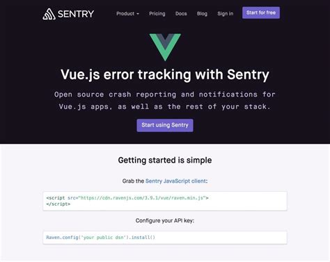 Sentry For Vue Made With Vuejs