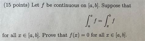 Solved Points Let F Be Continuous On A B Suppose Chegg