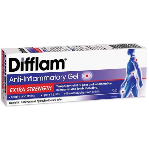 Difflam Anti Inflammatory Gel Extra Strength 75g