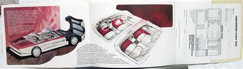 1985 Cadillac Cimarron Cart Ppg Trackside Vehicle Concept Car Brochure