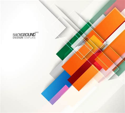 Colorful Rectangles Abstract Background Vector Download