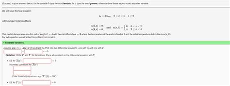Solved 3 Points In Your Answers Below For The Variable