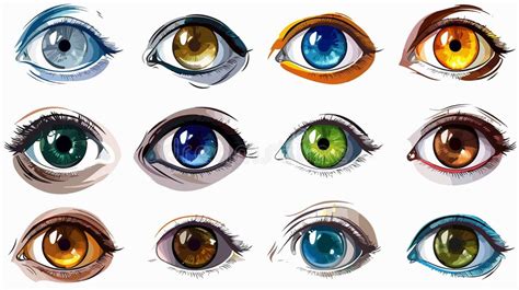 Vibrant Human Eye Pupil With Reflective Different Colors Stock Vector Illustration Of Medical